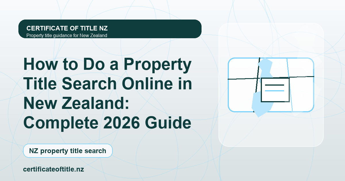 How to Do a Property Title Search Online in New Zealand: Complete 2026 ...